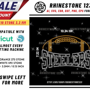 Steelers Football Rhinestone Template, Rhinestone SVG, Cricut ...