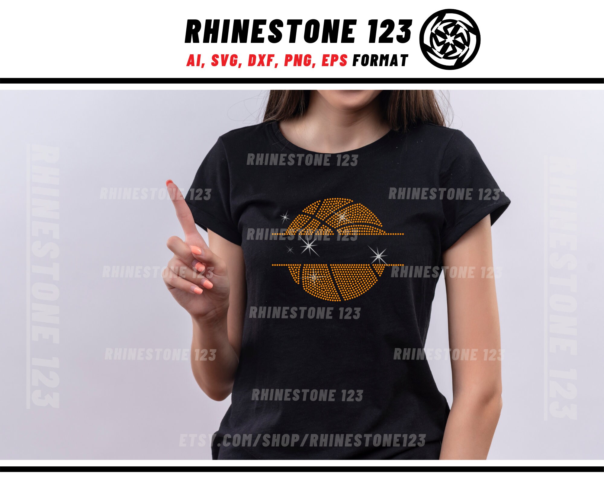 Monogram Basketball Rhinestone Template for Cricut Rhinestone - Etsy