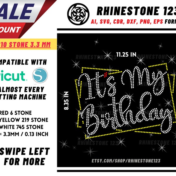 Birthday Rhinestone - Etsy