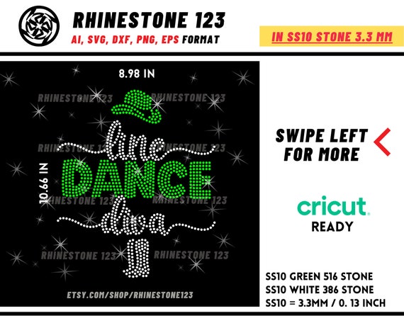 Line Dance Diva Rhinestone Template for Cricut Rhinestone - Etsy