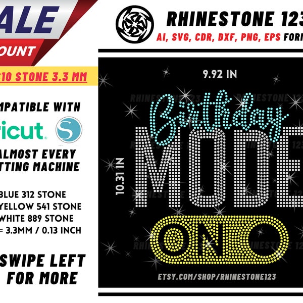 Birthday Rhinestone - Etsy