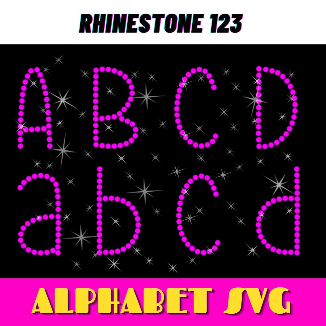 Simple Rhinestone Alphabet Letters in SS08 SS10 SS16 With Upper Case ...