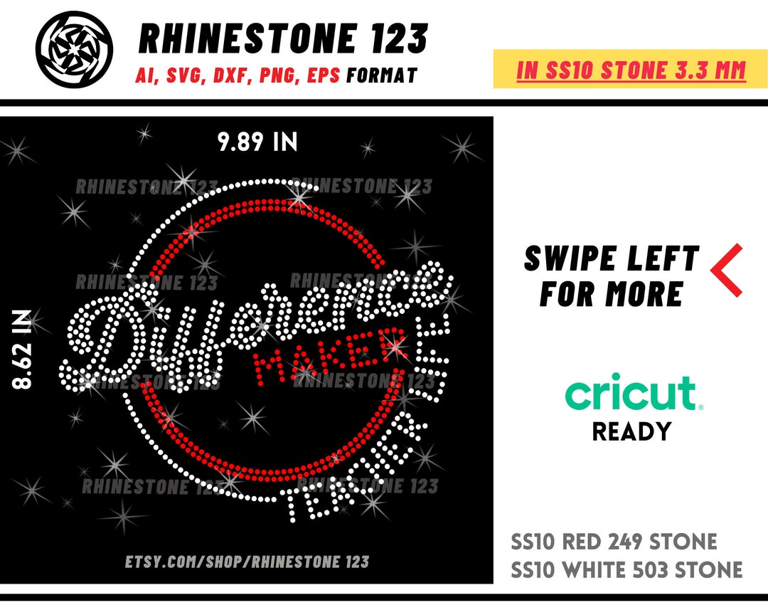 Difference Maker Rhinestone Template for Cricut Rhinestone Template ...
