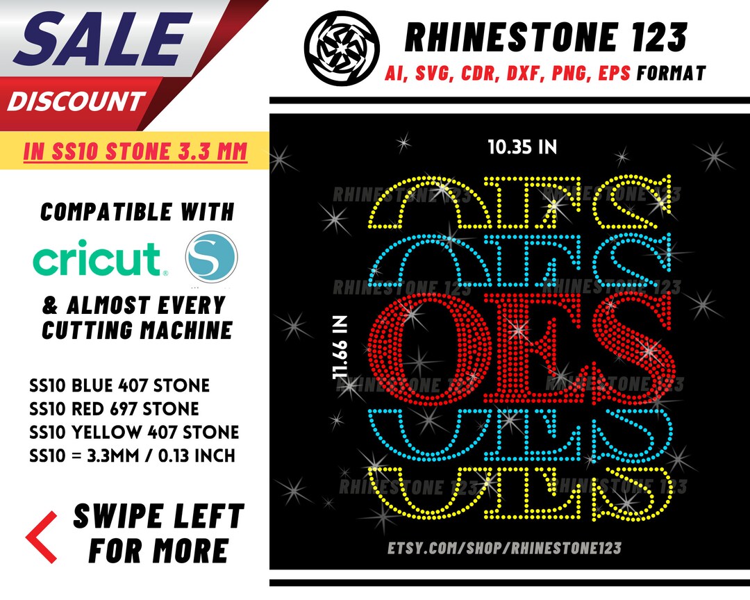 Stacked Oes Outline Rhinestone Template, Cricut, Silhouette, Rhinestone ...