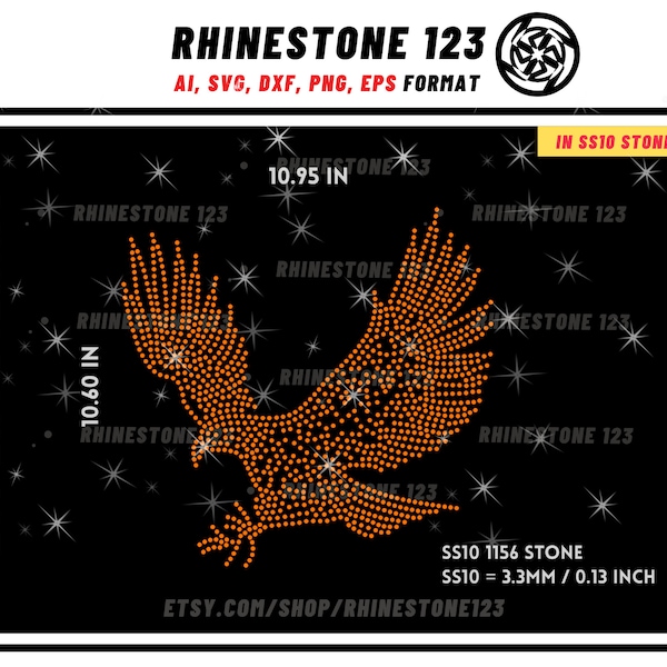 Eagle Rhinestone Template - Etsy