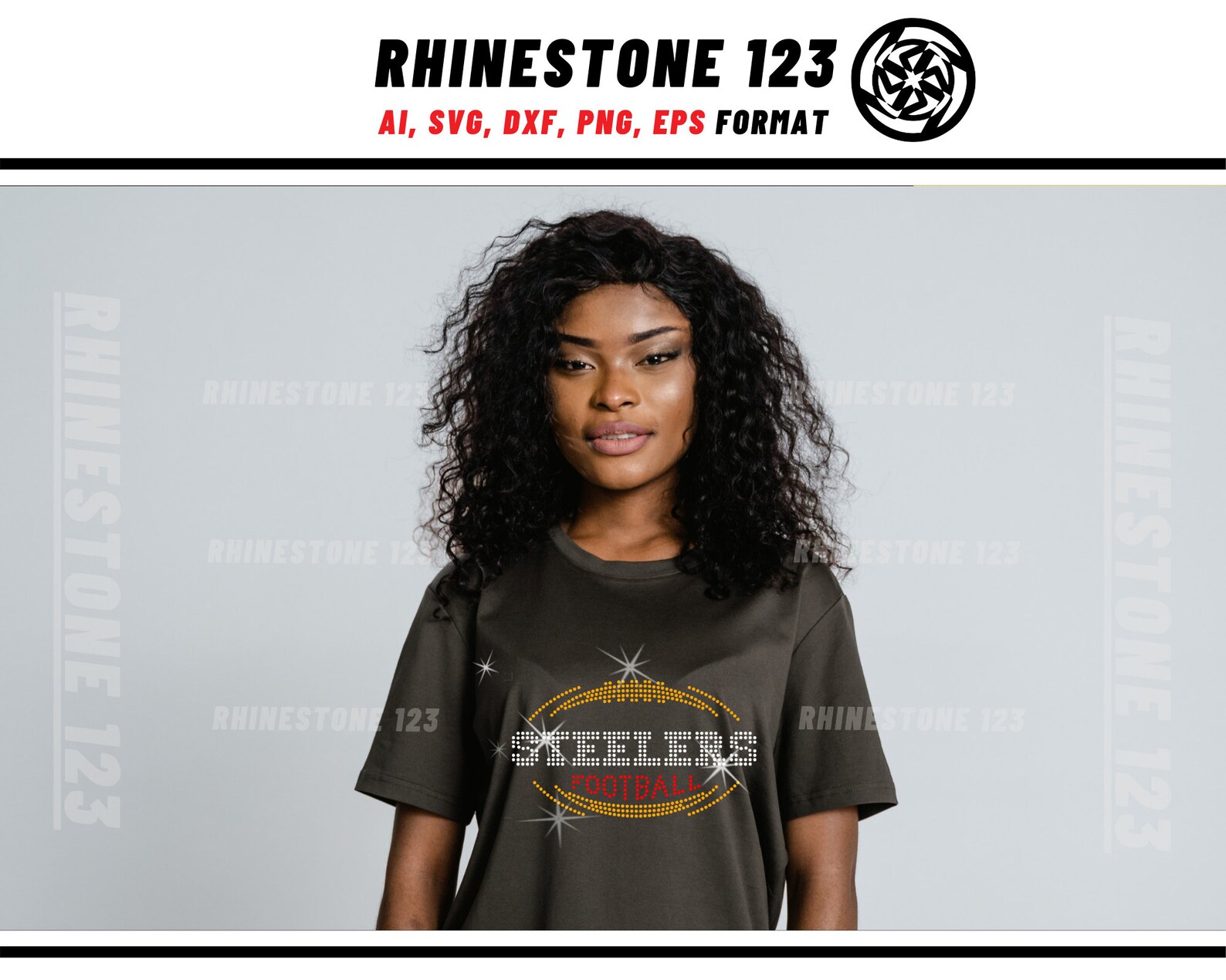 STEELERS Football Rhinestone Template for Cricut Rhinestone - Etsy