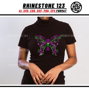 Aka Butterfly Alpha Kappa Alpha Rhinestone Template - Etsy