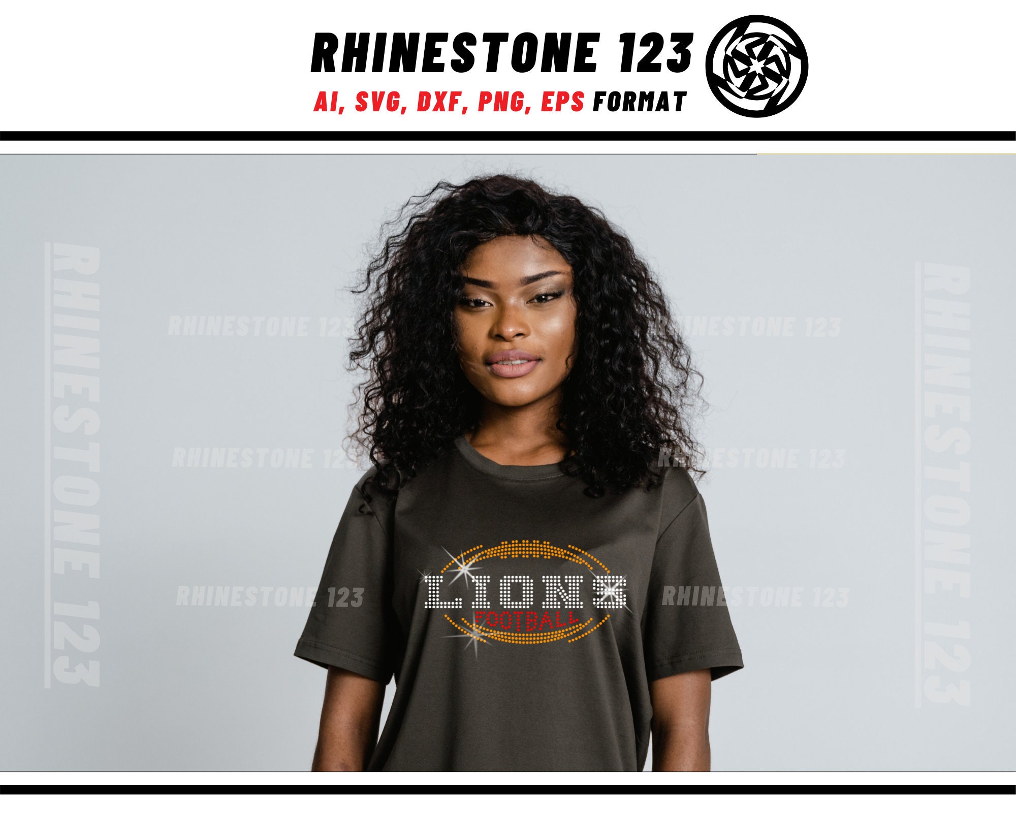 LIONS Football Rhinestone Template for Cricut Rhinestone - Etsy