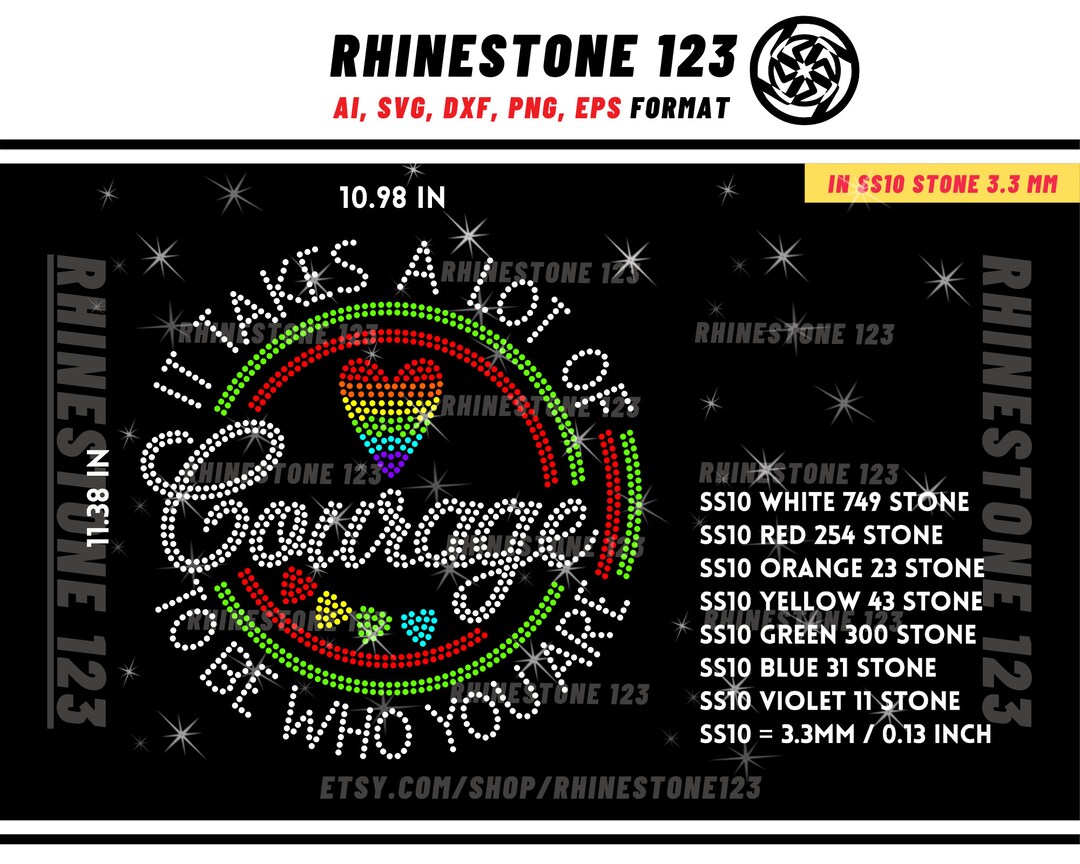 Gay Pride Rhinestone Template for Cricut Rhinestone Template Material ...