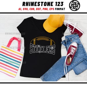 Steelers Football Rhinestone Template, Rhinestone SVG, Cricut ...