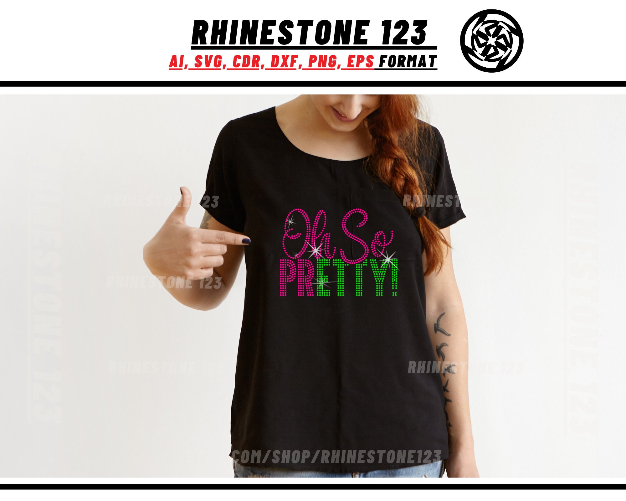 Oh so Pretty AKA Alpha Kappa Alpha Sorority Rhinestone Template for ...