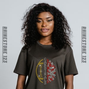 Cheer CARDINALS Football Rhinestone Template for Cricut & Silhouette ...