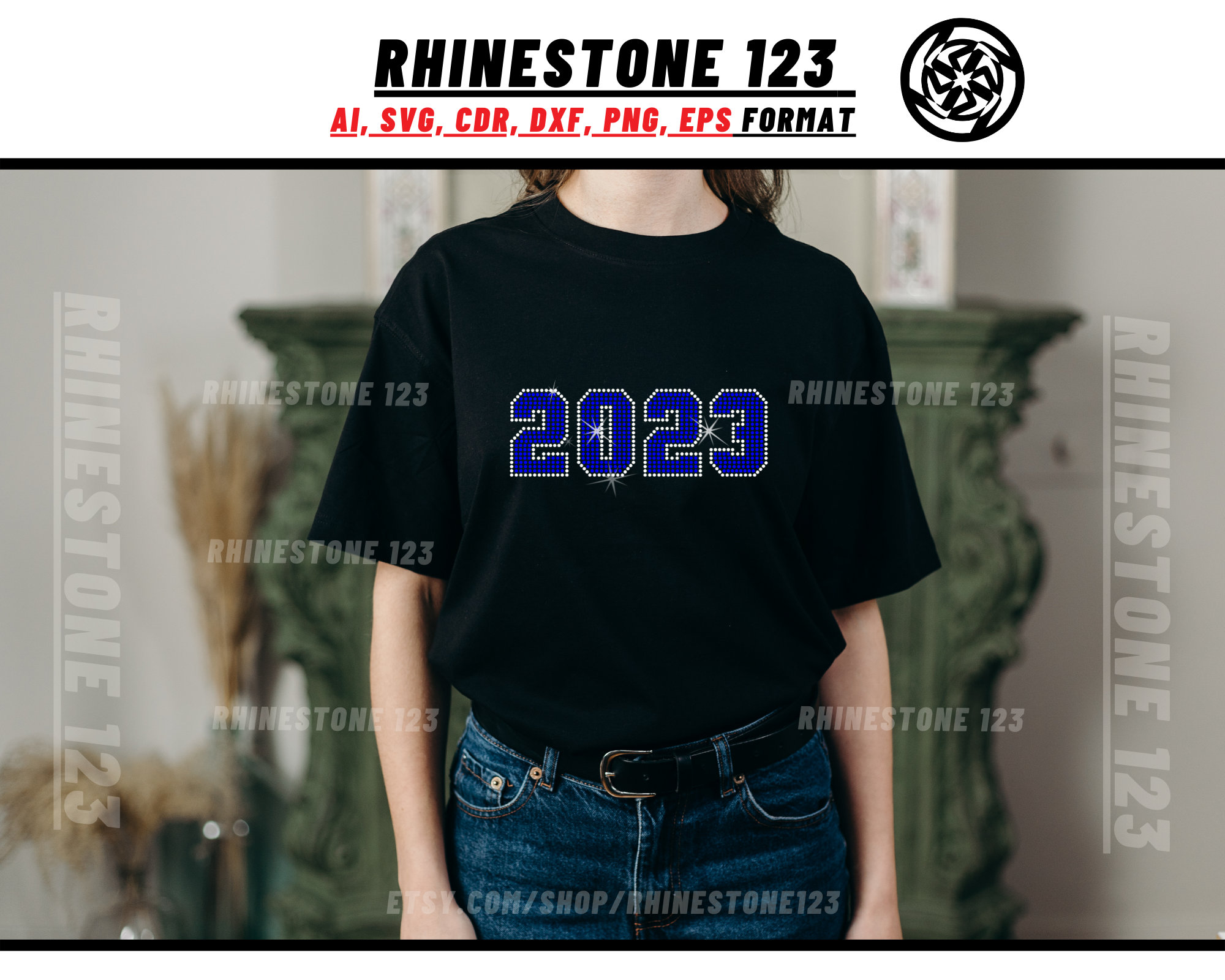 Varsity Font Sports Numbers Rhinestone Template, Cricut, Silhouette ...