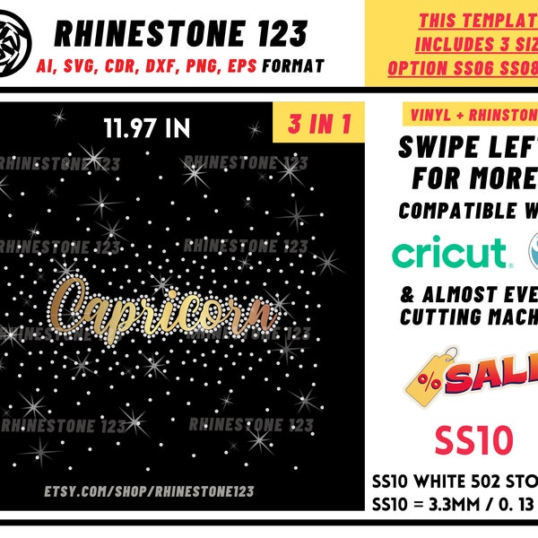 Scattered Rhinestone Template - Etsy