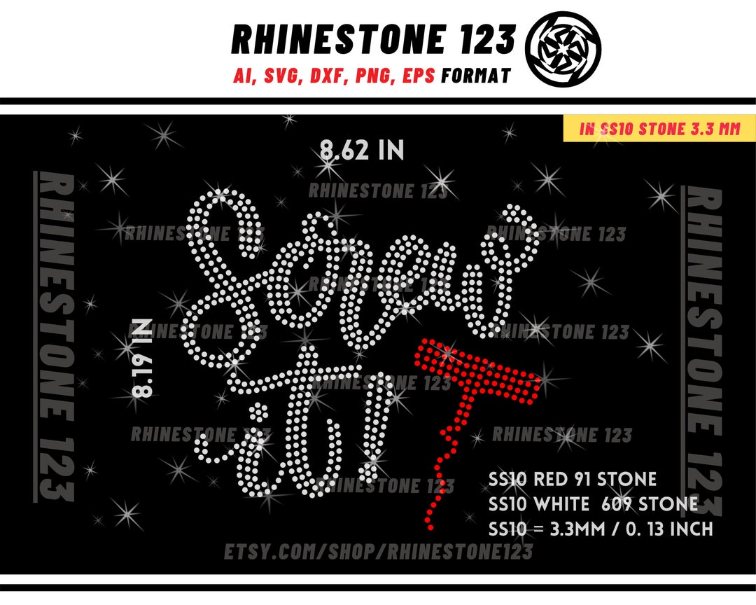 Screw It Rhinestone Template for Cricut Rhinestone Template Material ...