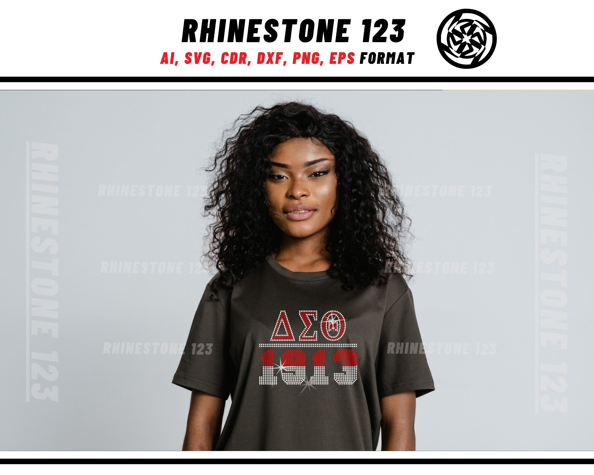 Delta Sigma Theta Aeo 1913 Rhinestone Template, Rhinestone SVG, Cricut ...
