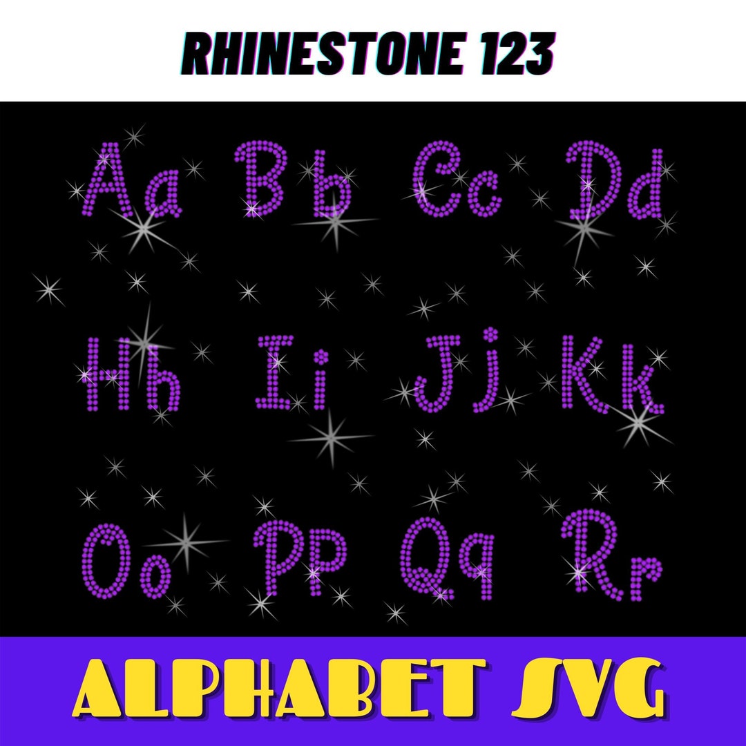 Cute Rhinestone Font Elegant Rhinestone Alphabet Letters Svg Rhinestone ...