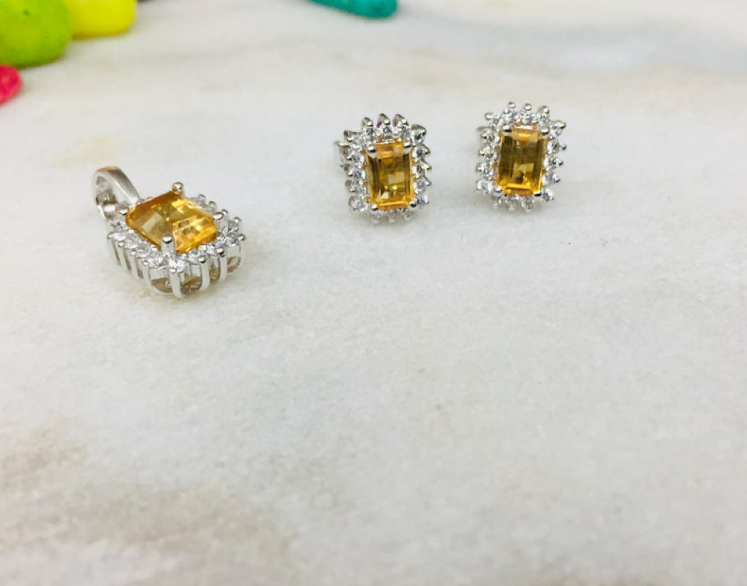 Natural Citrine Jewelry Set 92.5 Silver Jewelry Set Jewelry - Etsy