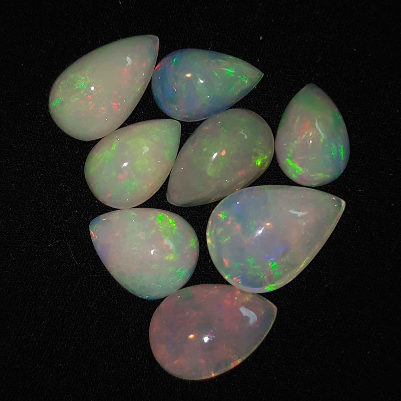 Natural Opal 25 Carat Weight, Natural Ethiopian Opal, Pear Shape Opal ...