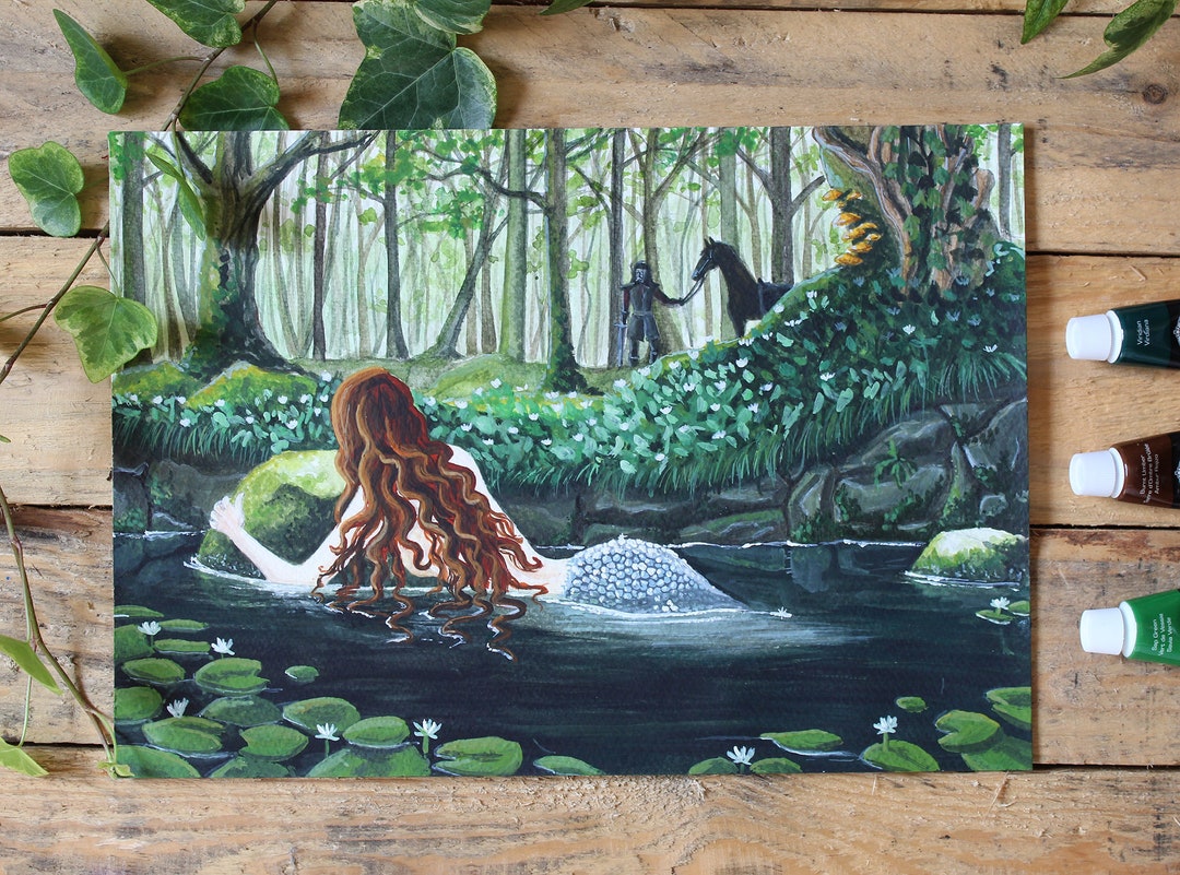 The River Siren A5 A4 A3 Fine Art Print Fantasy Art Enchanted Forest ...