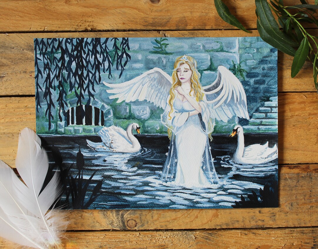 The Swan Princess A5 A4 A3 Fine Art Print Fantasy Art Enchanted Print ...