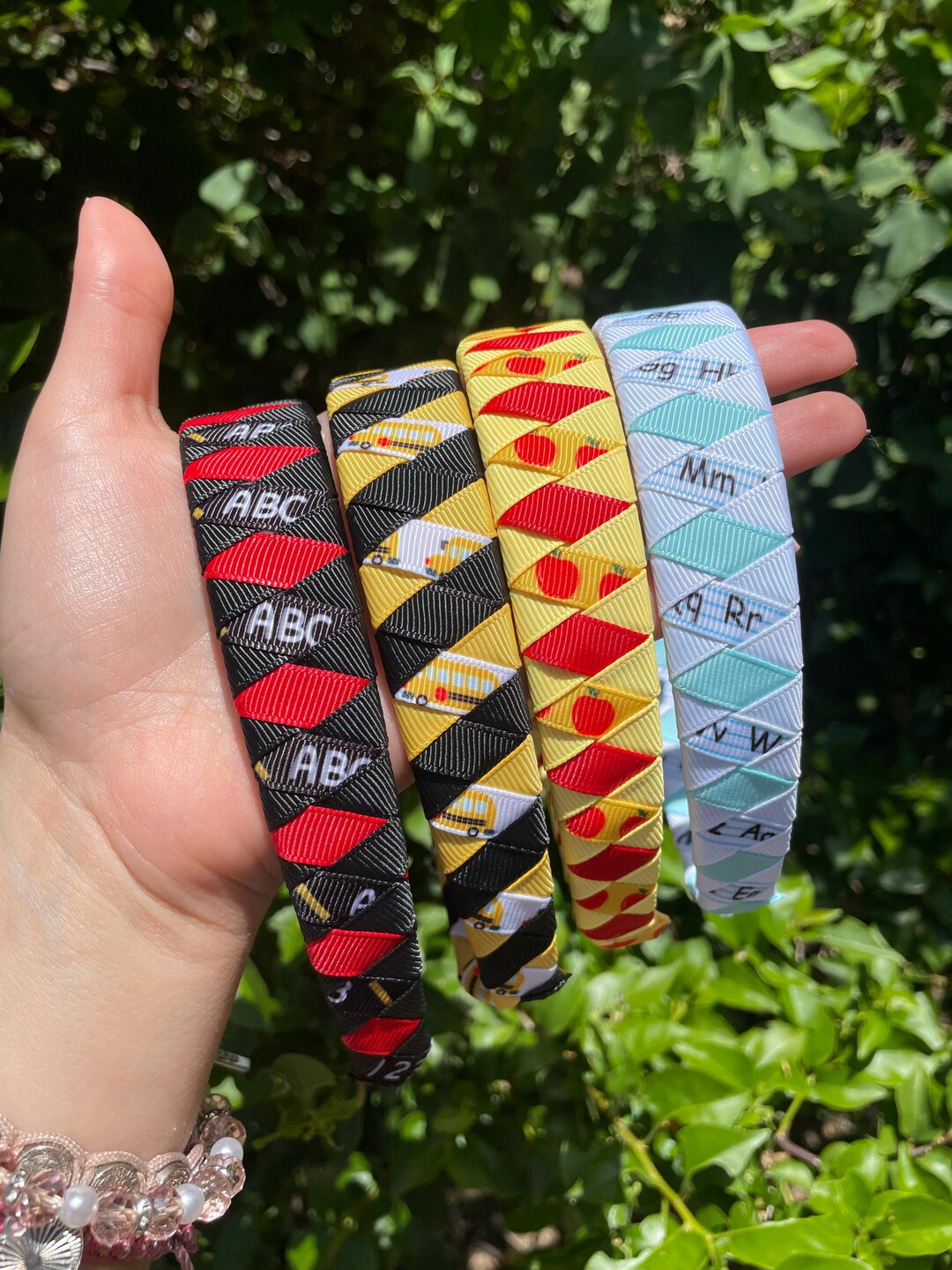 Back to School Ribbon Headbands // Teacher Headbands, Women's Hair ...