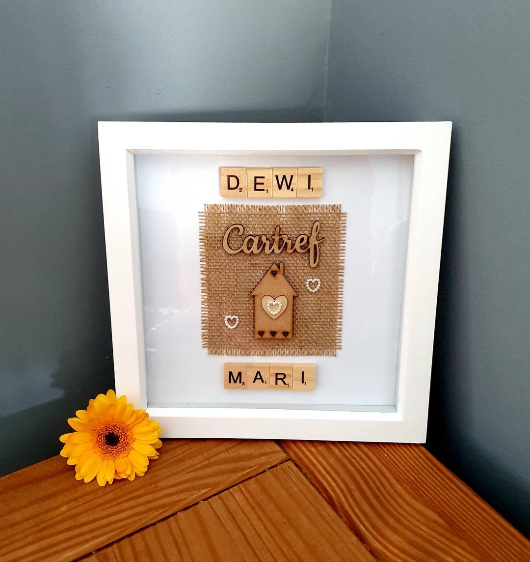 Welsh Cartref Scrabble Letter Frame Personalised Names New - Etsy