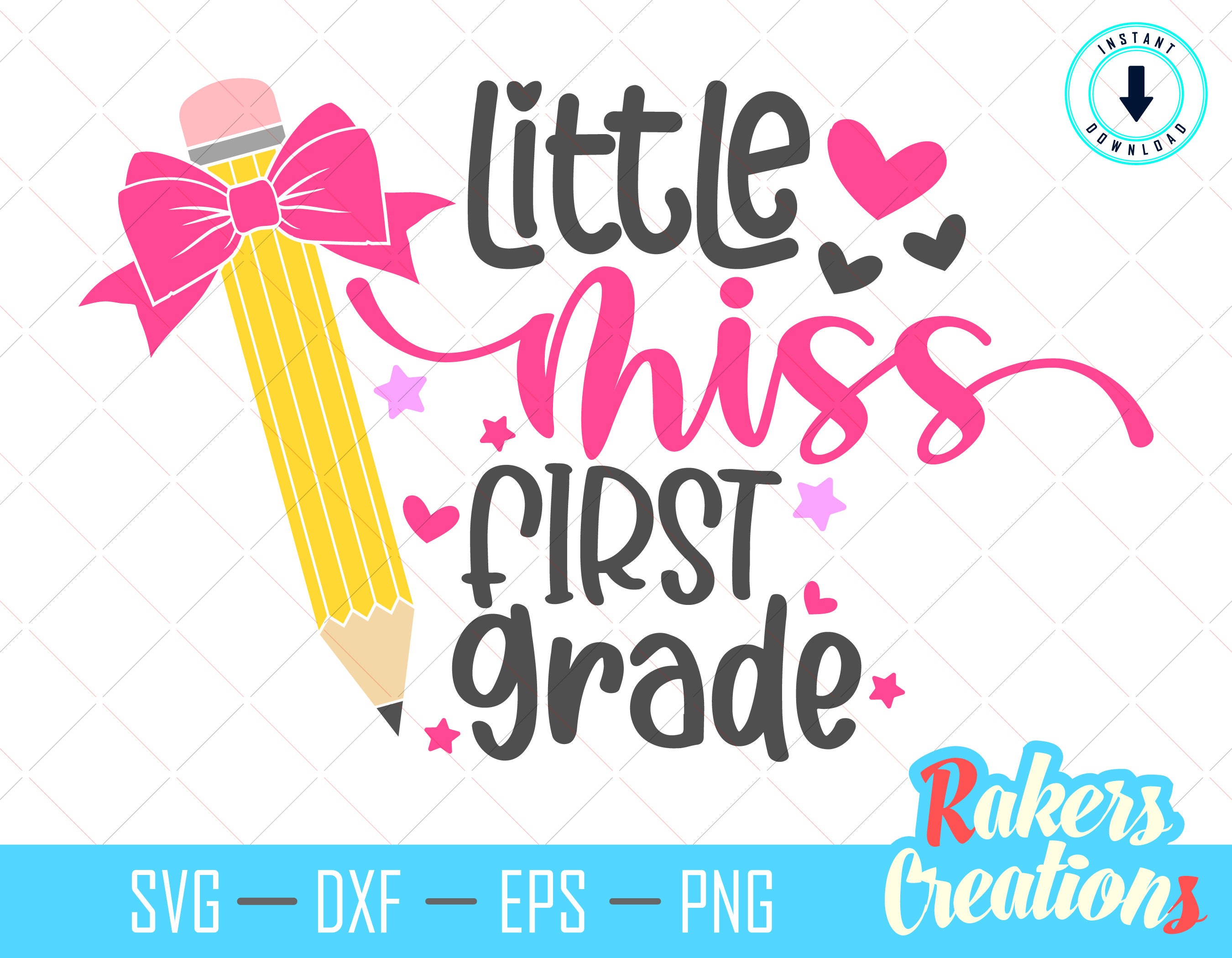 Little Miss First Grade Svg School Svg Grade Svg First Grade Svg Girl ...
