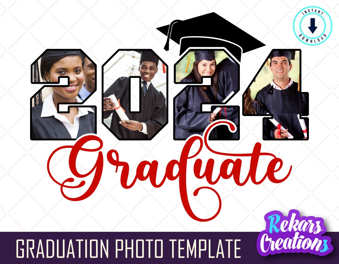 2024 Graduation Photo Template Png, Graduate Png, Class of 2024 Png ...
