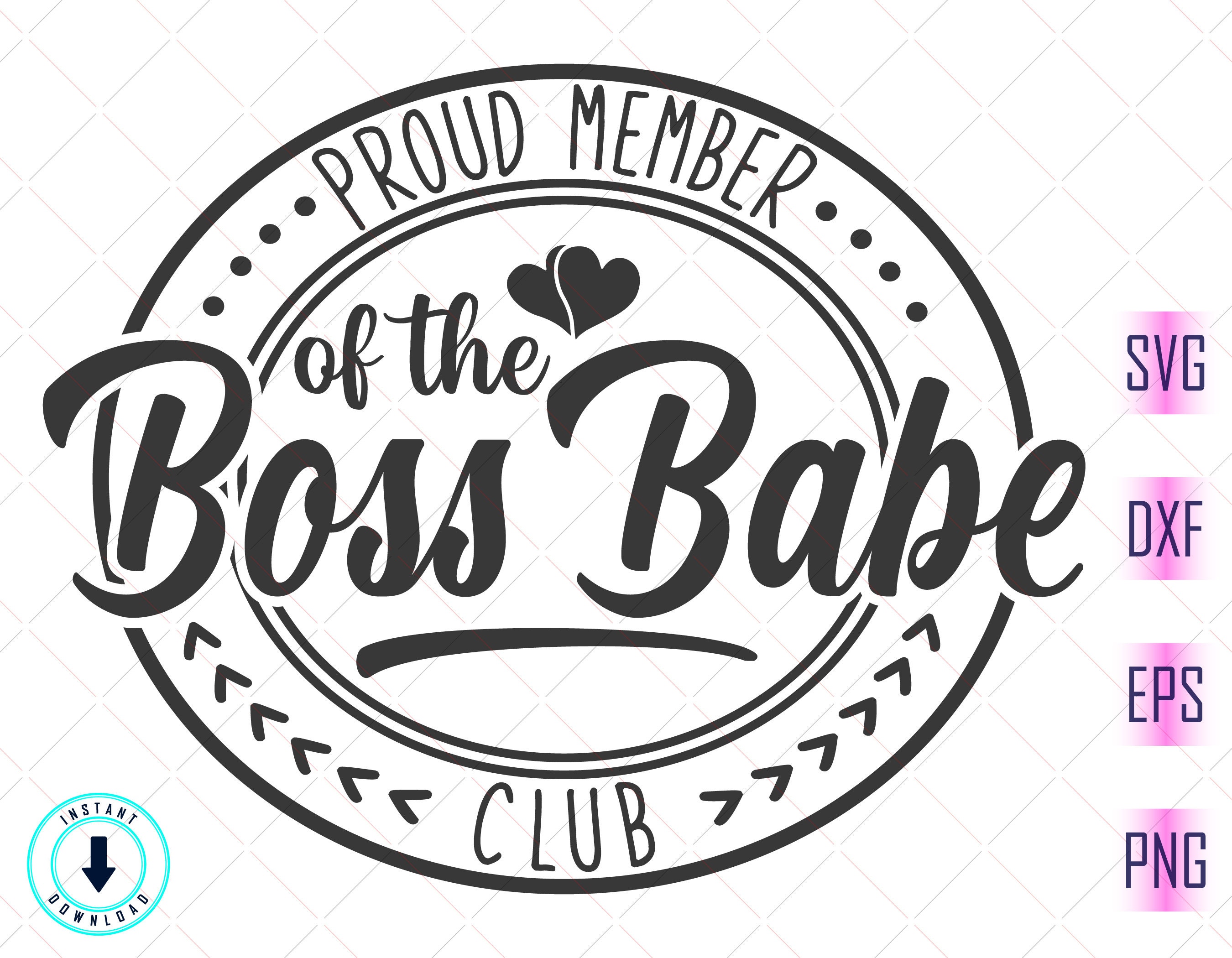 Boss babe svg Proud member of the boss babe club svg girl | Etsy
