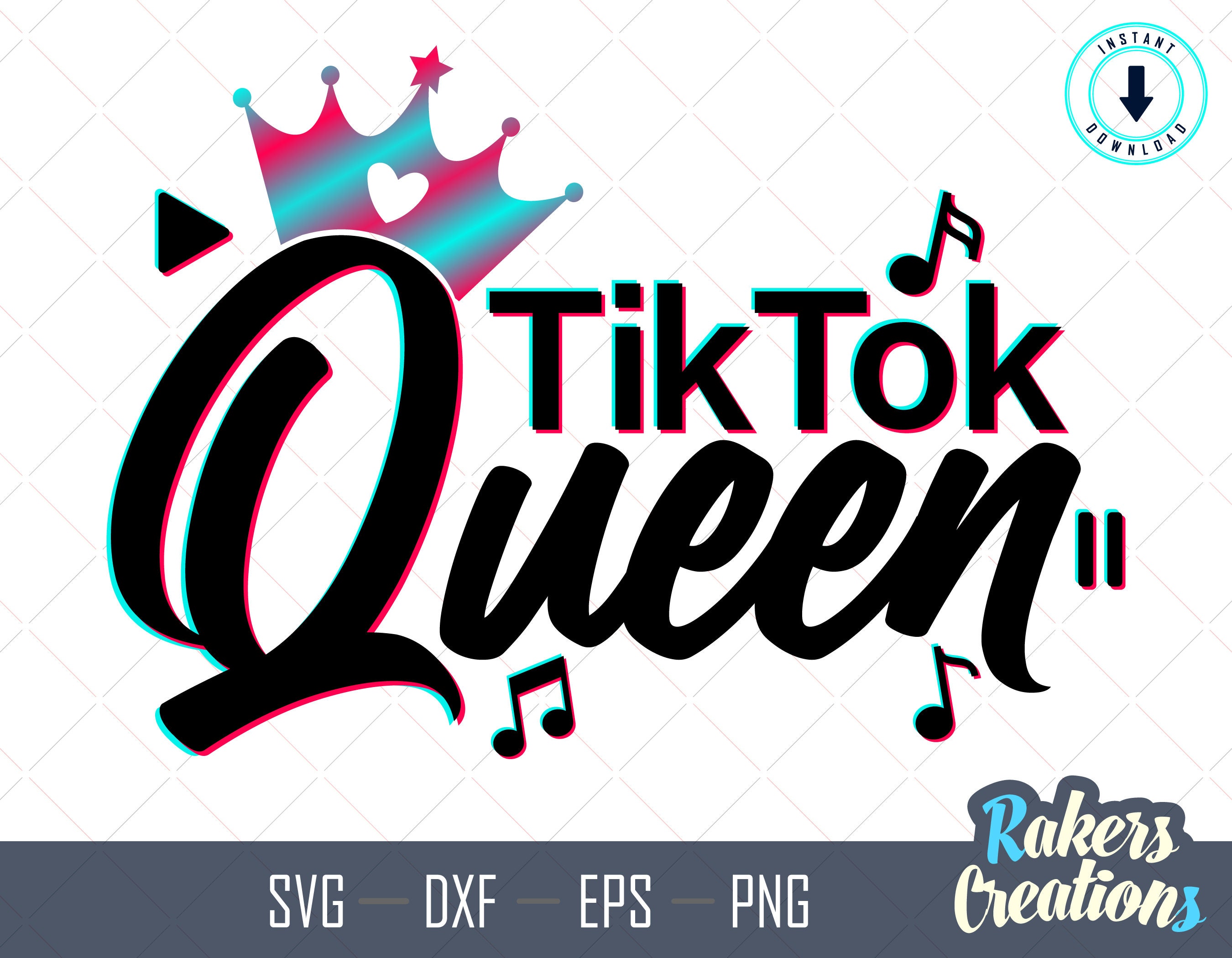 Tiktok Svg Tik Tok Princess Party Svg Birthday Princess Etsy Denmark