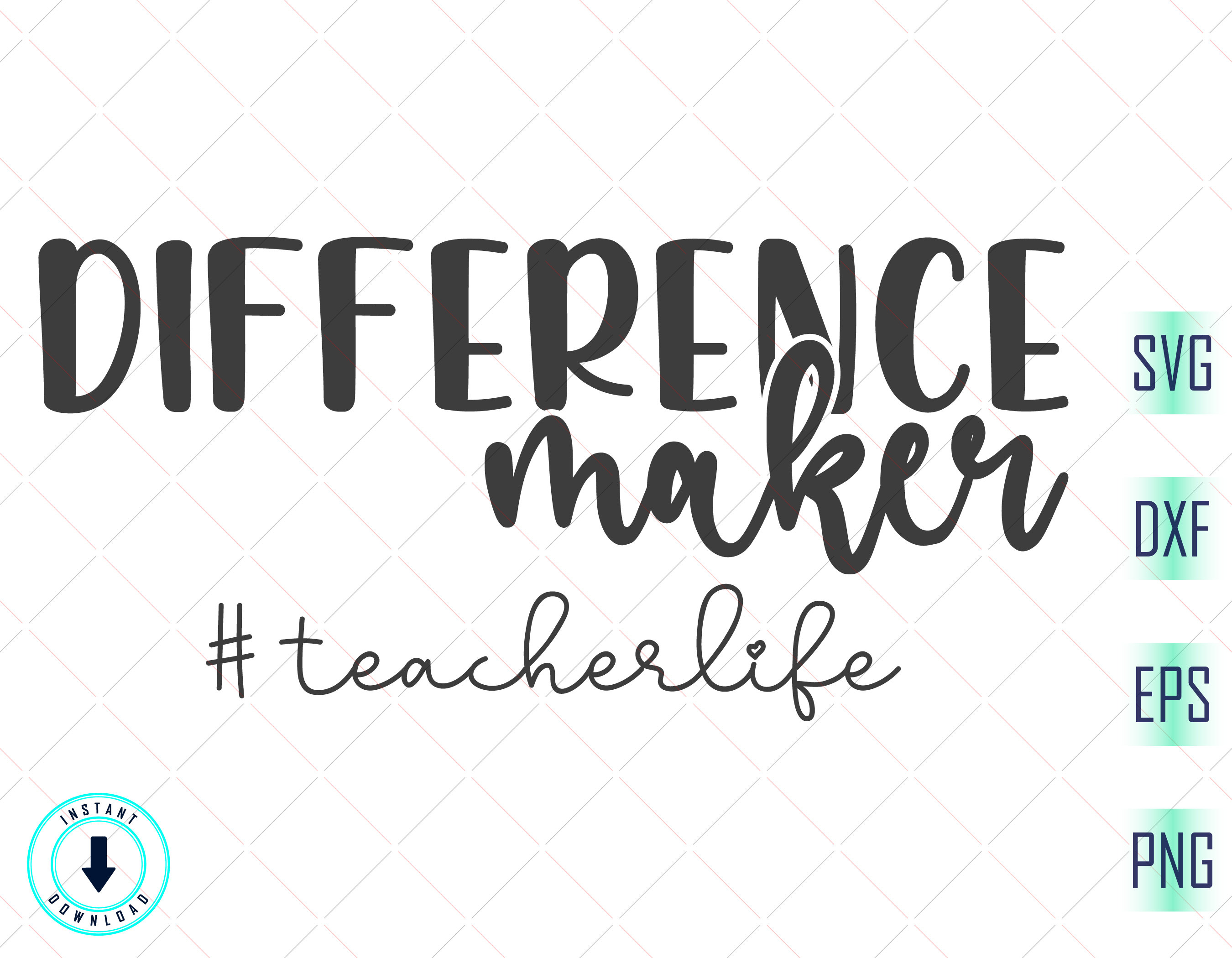 Difference Maker Svg Teacher Svg Teacher Life Svg - Etsy UK