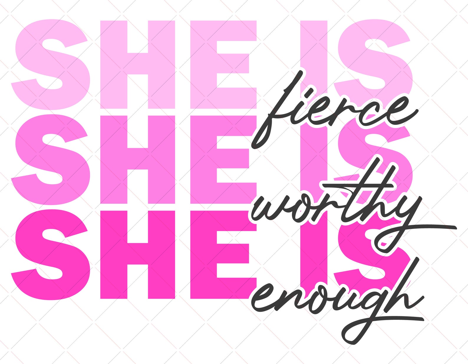 She is Fierce Worthy Enough Strong Brave Unapologetic Svg - Etsy