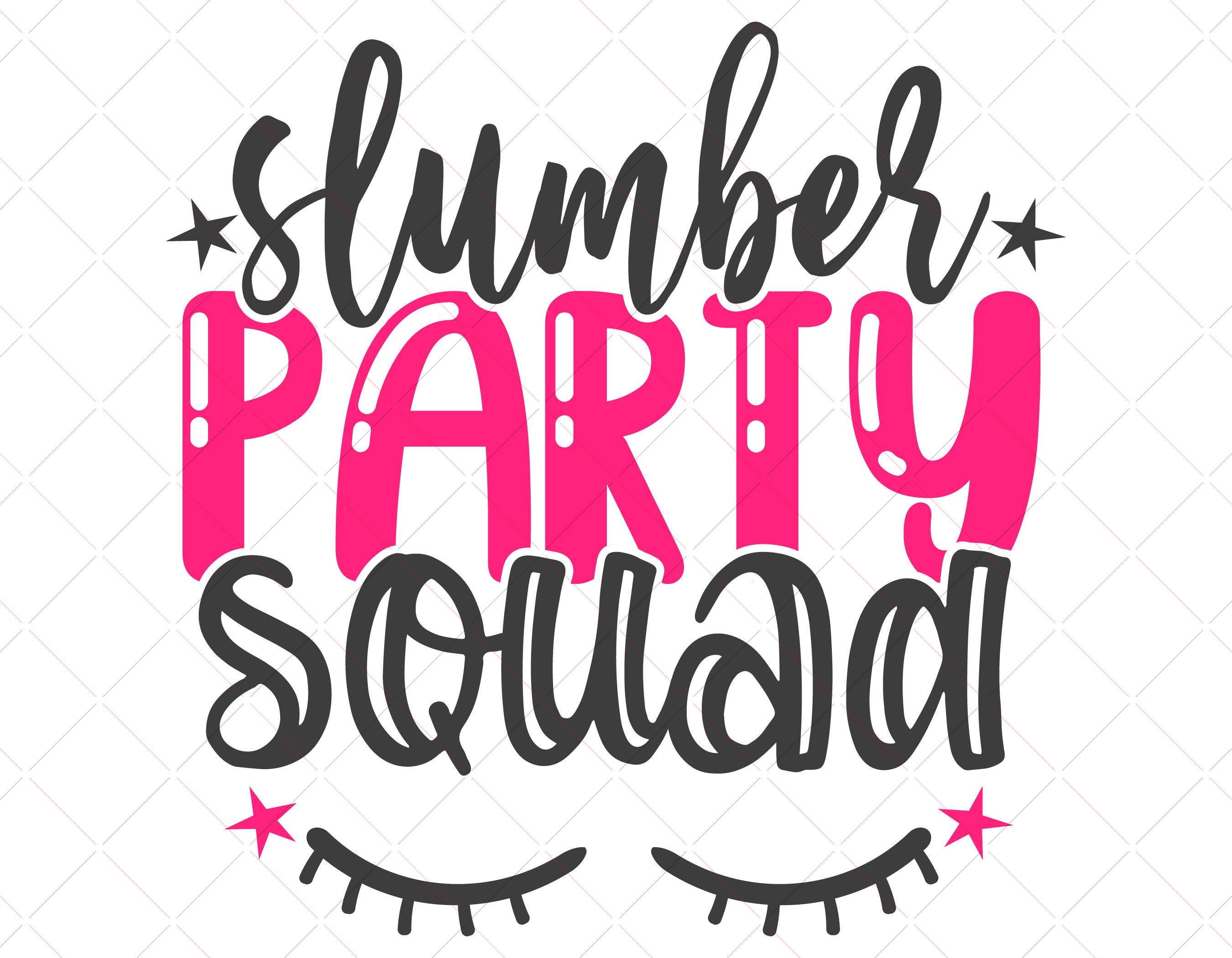 Slumber Party Squad Svg Girls Party Svg Girls Sleepover Etsy
