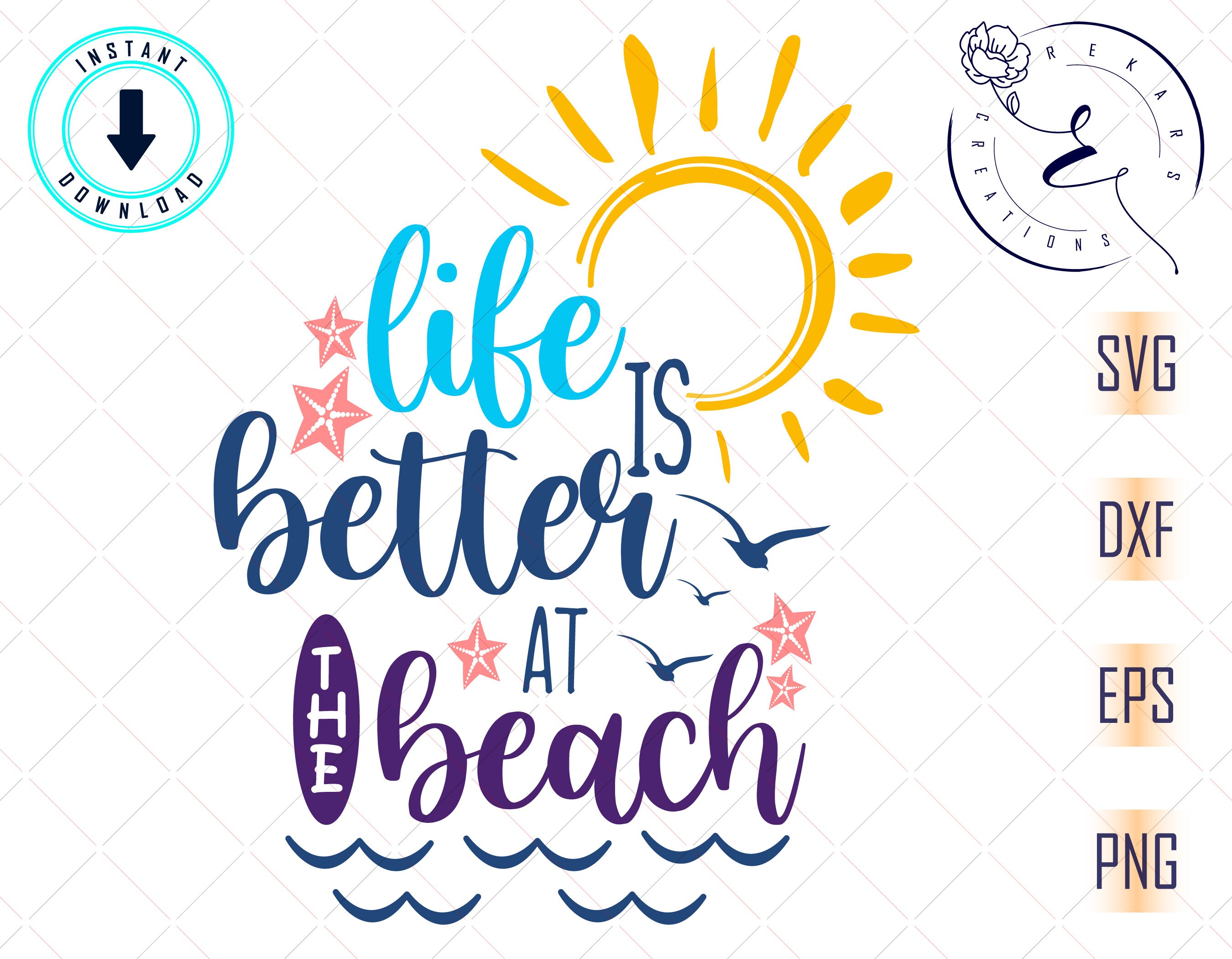 Das Leben ist besser am Strand Svg Sommer Svg Urlaub Svg | Etsy