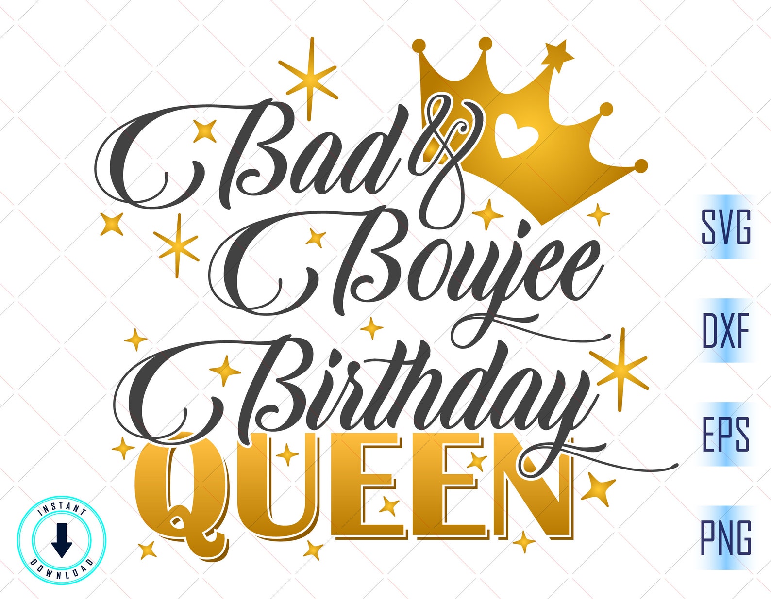 Bad and Boujee Birthday Queen Svg Birthday Drip Svg - Etsy