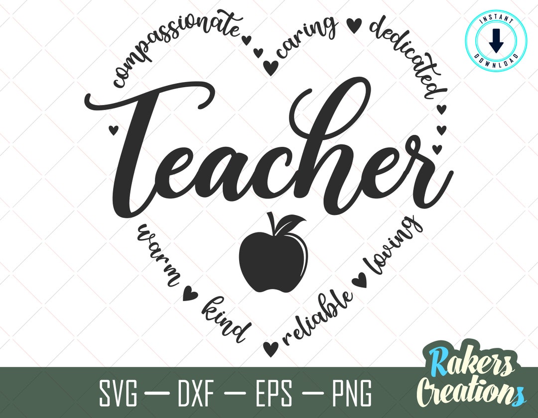 Teacher Appreciation Svg - Teacher Day Svg - School Svg - Teacher Word ...