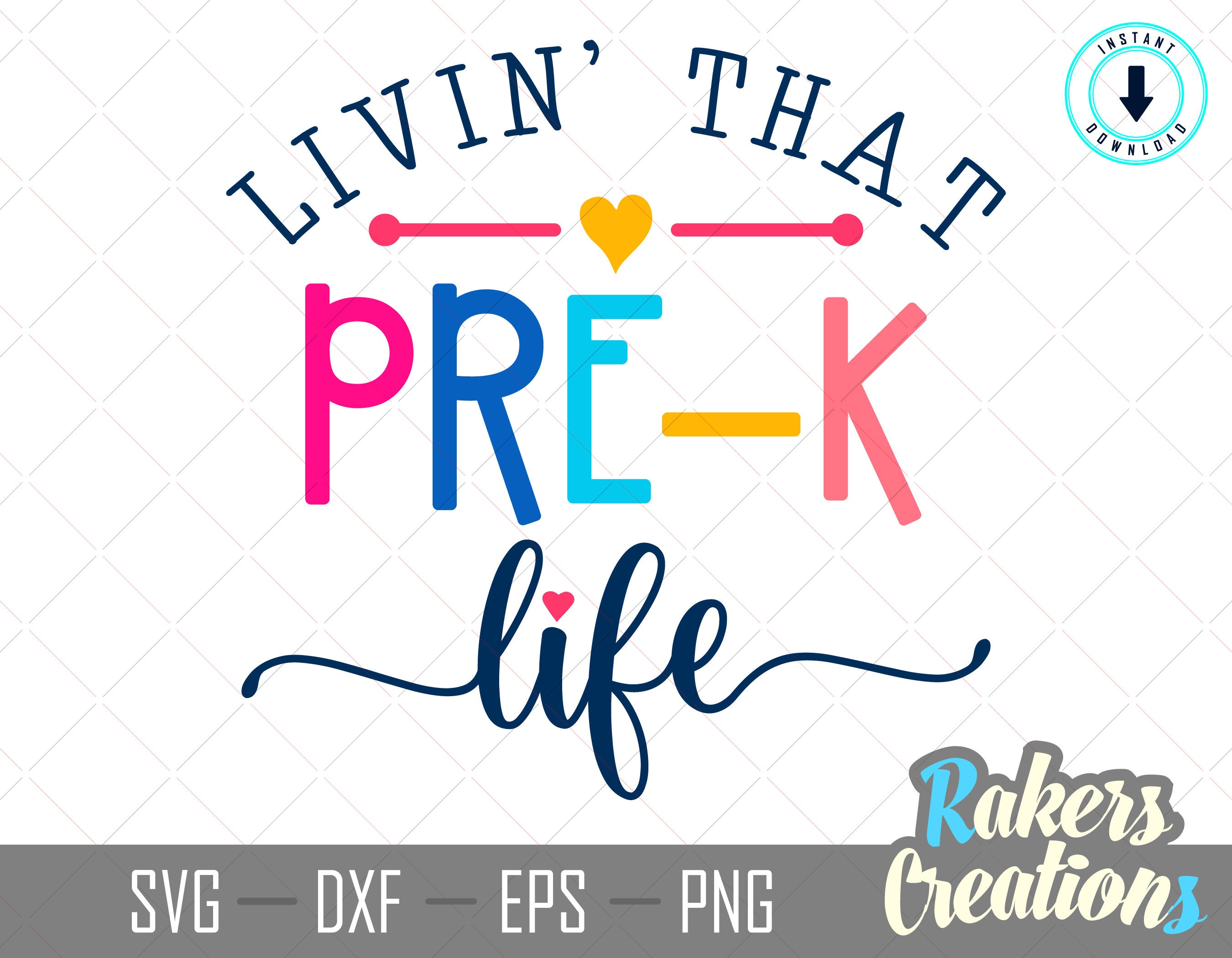 Livin That Pre K Life svg Teacher svg Pre K svg School | Etsy