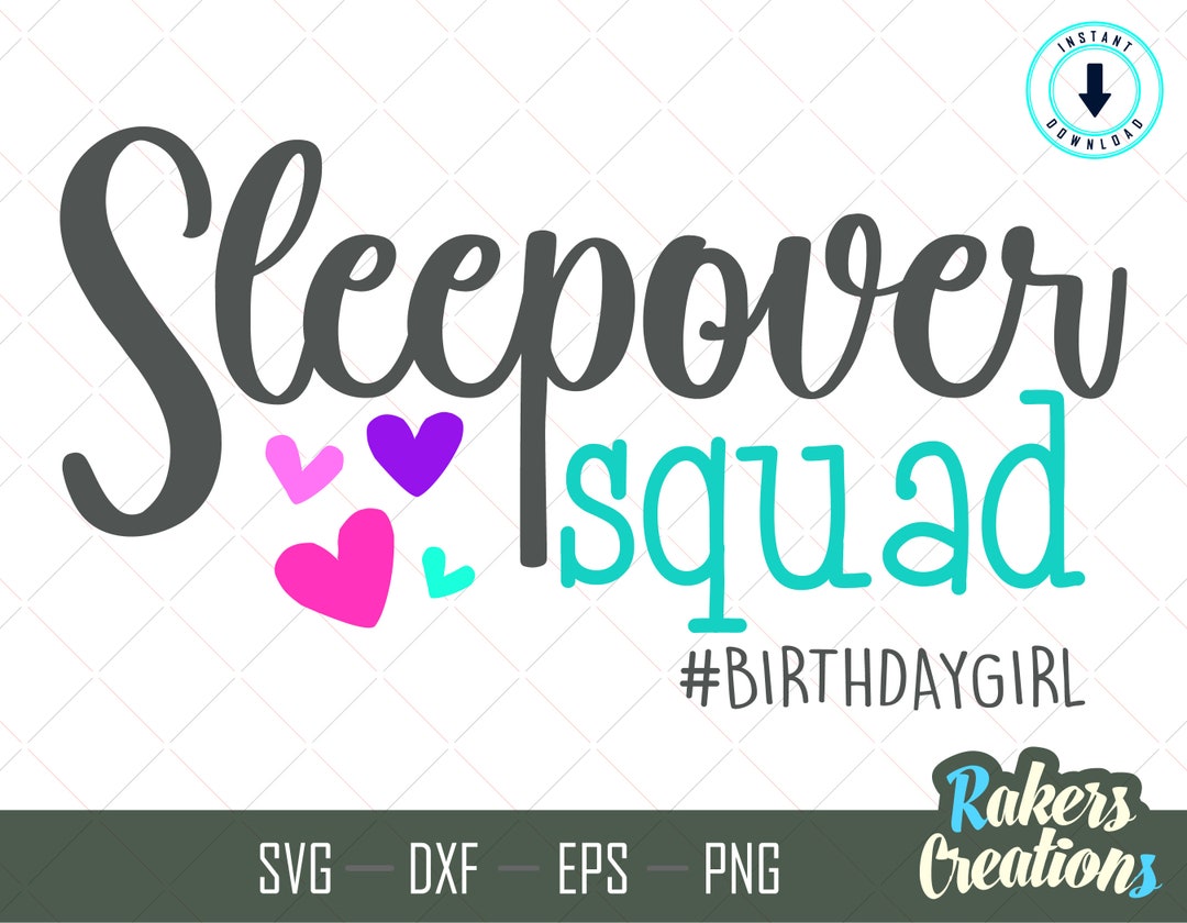 Sleepover Squad Svg Slumber Party Svg Girl Night Svg Files for Cricut ...