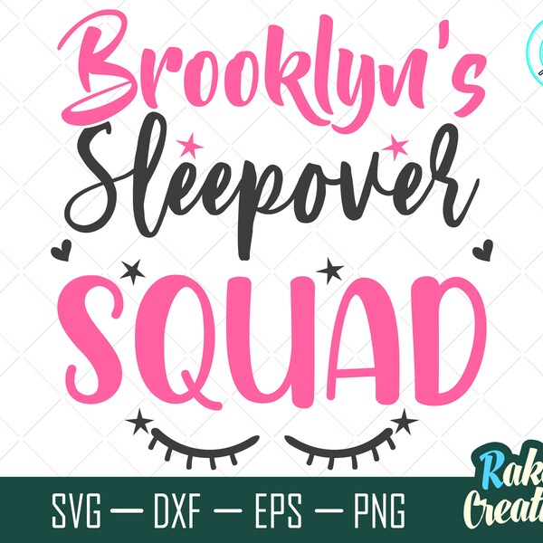 Sleepover Squad Svg - Etsy Canada