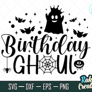 Birthday Ghoul Svg, Girl Birthday Halloween Svg, Ghost Girl Birthday ...