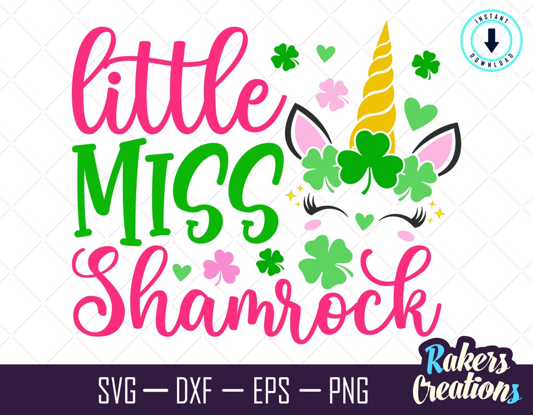 Little Miss Shamrock SVG - St Patrick’s Day SVG - Shamrock Svg - Saint ...