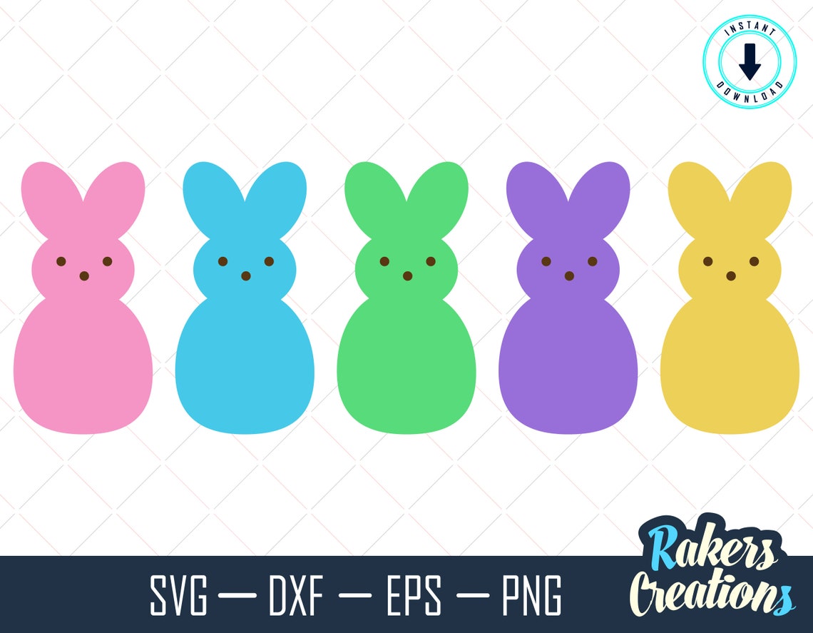 Easter SVG Marshmallow Bunnies Svg Marshmallow Peeps SVG | Etsy