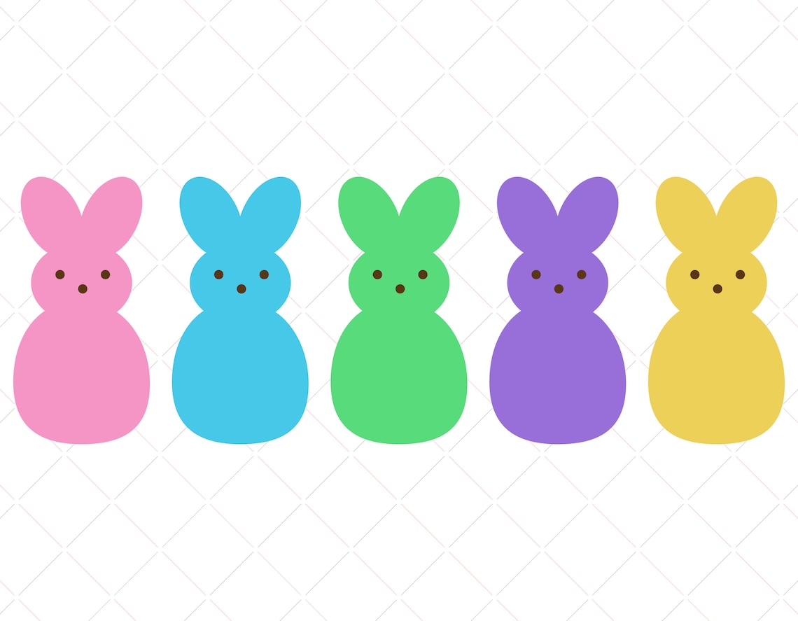 Easter SVG Marshmallow Bunnies Svg Marshmallow Peeps SVG | Etsy