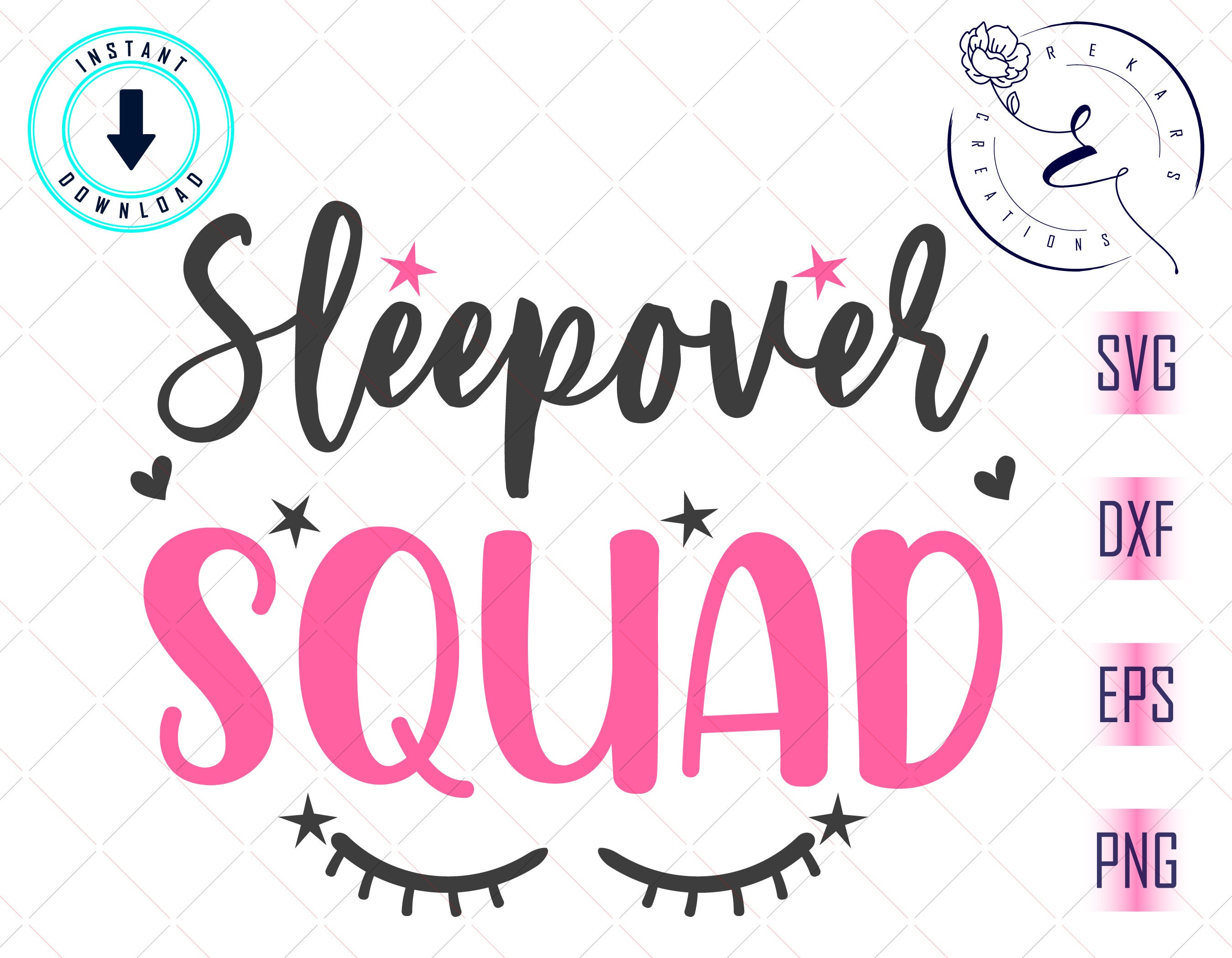 Sleepover Squad svg slumber party svg Girl Night svg files | Etsy