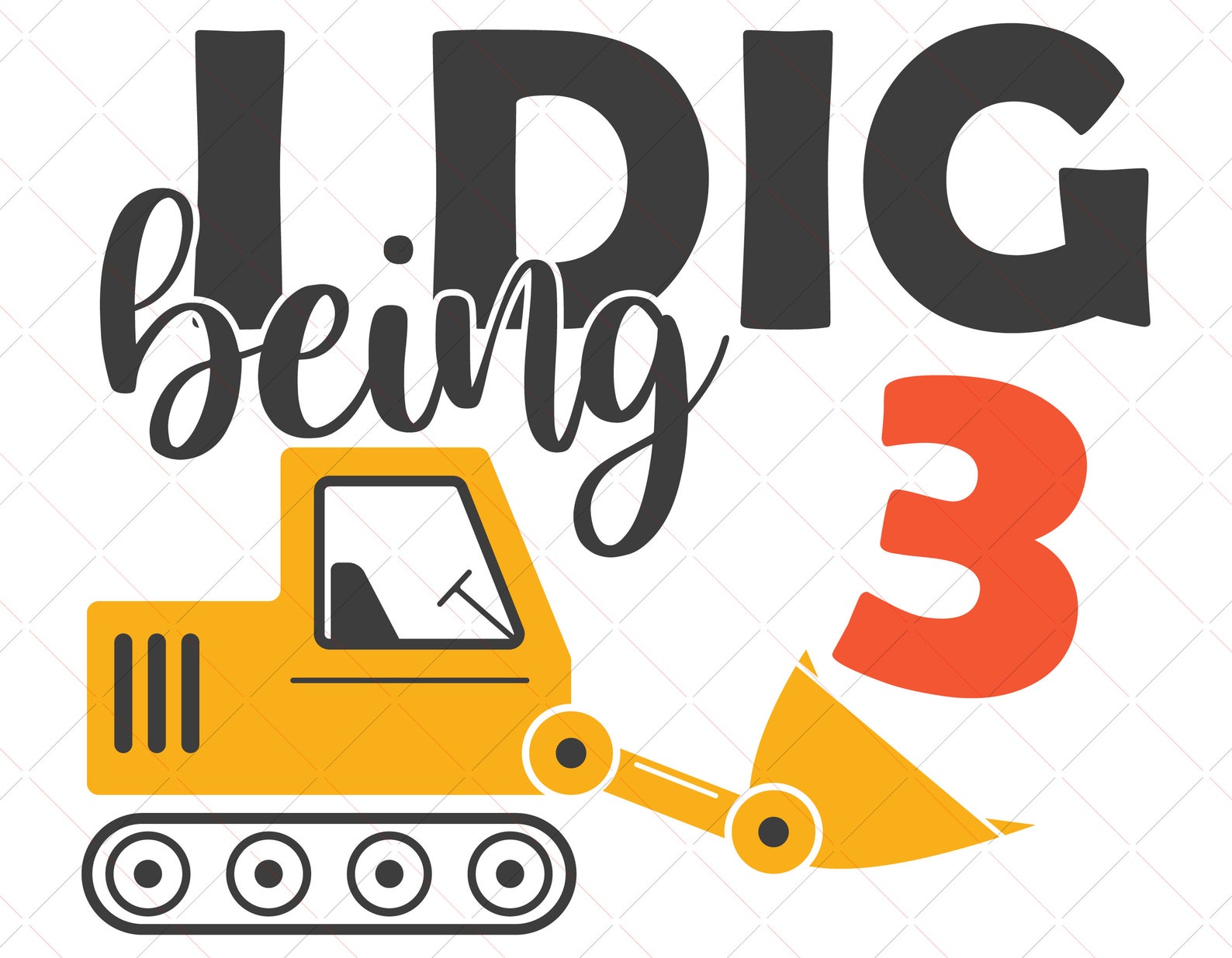 I Dig Being 3 Svg 3rd Birthday Svg Boy Birthday Svg | Etsy