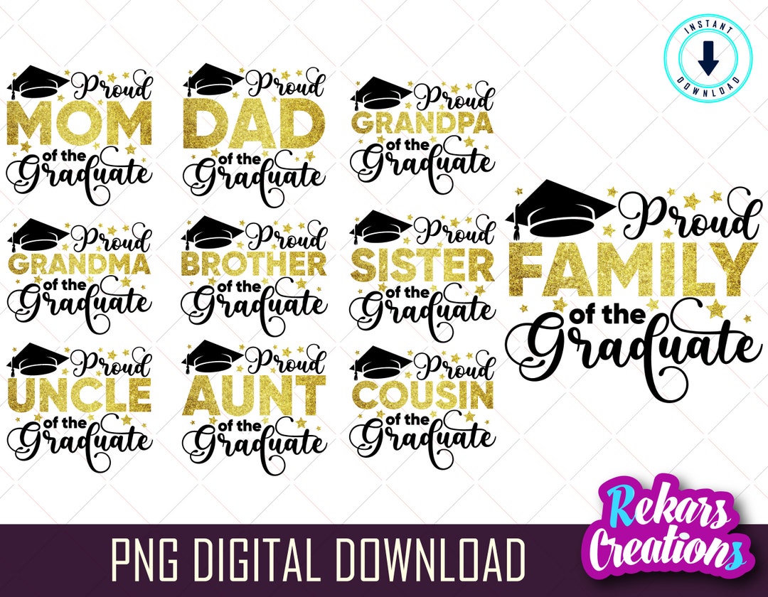 Proud Family of a Graduate Png, Graduate Png, Class of 2024 Png ...