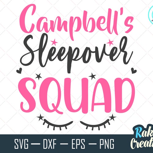 Sleepover Squad Svg Slumber Party Svg Girl Night Svg Files - Etsy