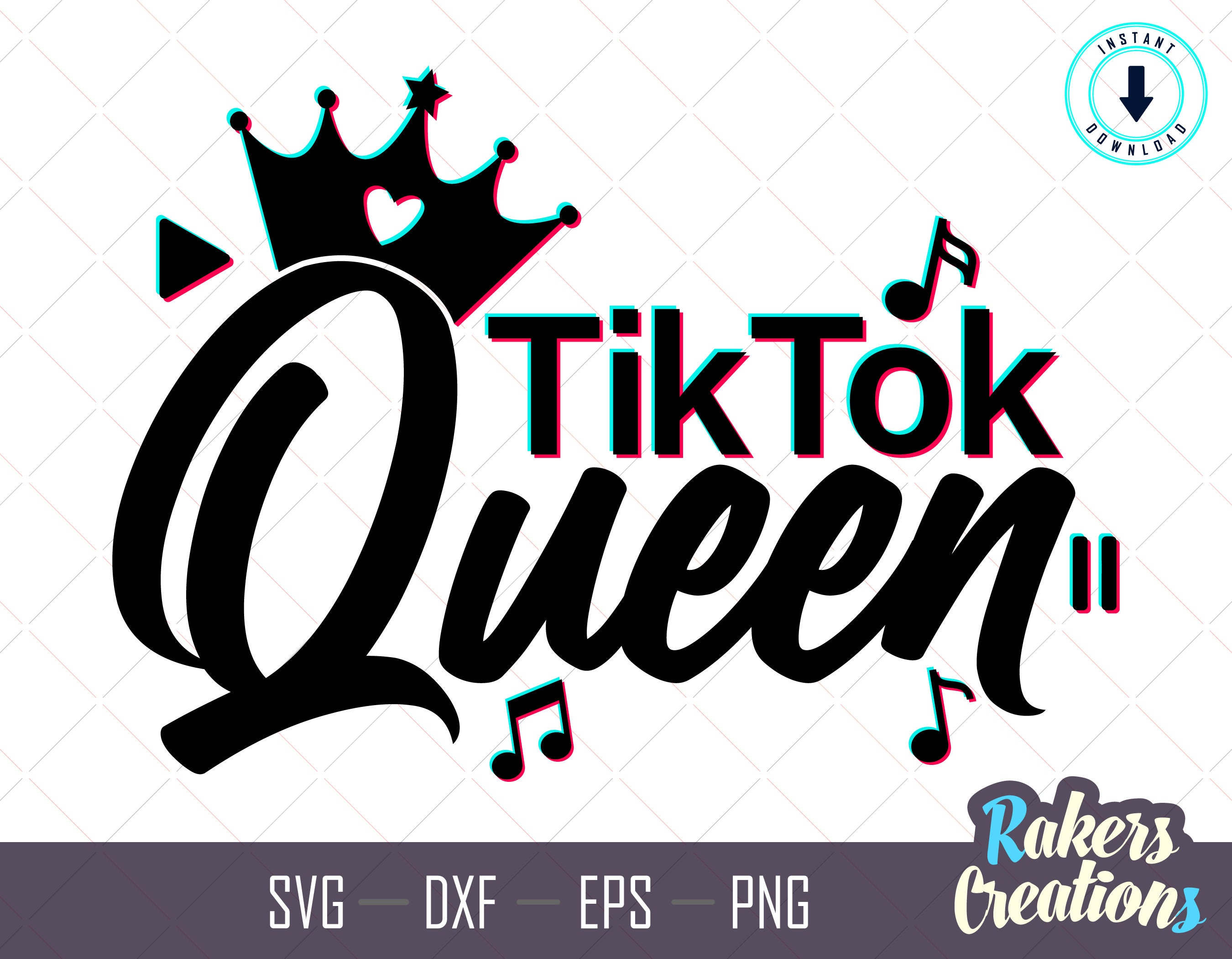 Tiktok Svg Tik Tok Princess Party Svg Birthday Princess Etsy Hong Kong