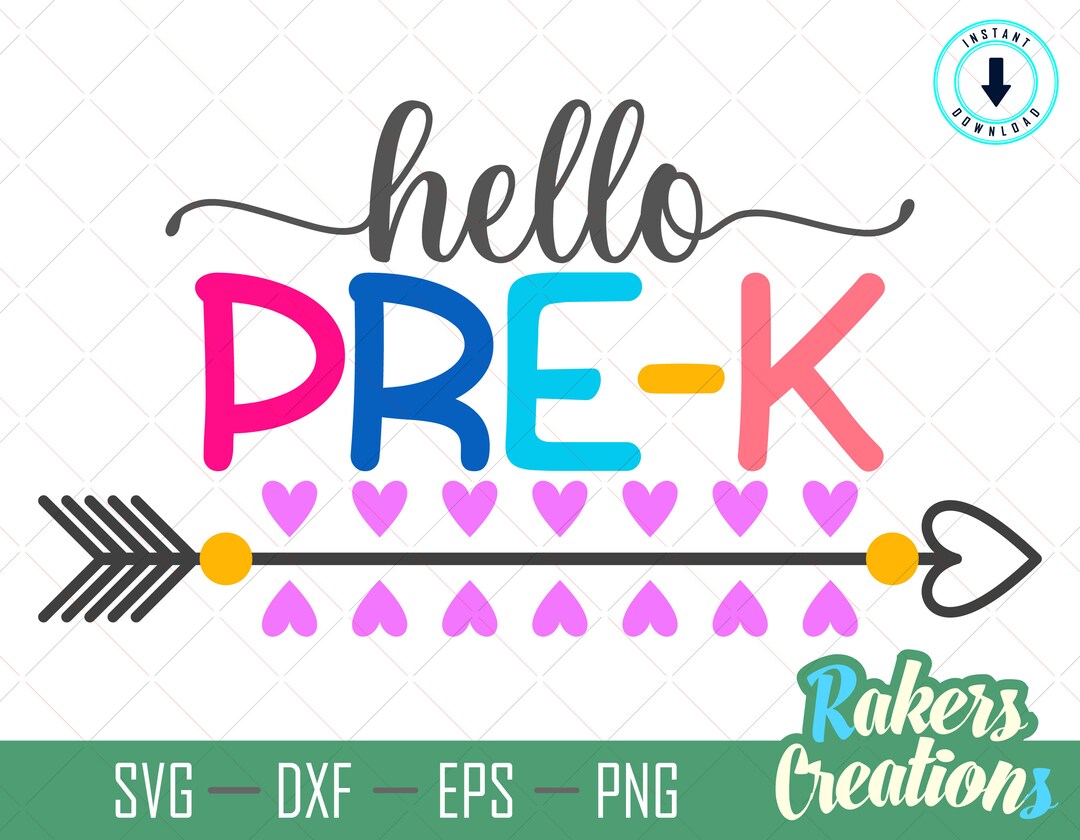 Hello Pre-k Svg Hello Preschool Svg Preschool Svg-pre-k - Etsy